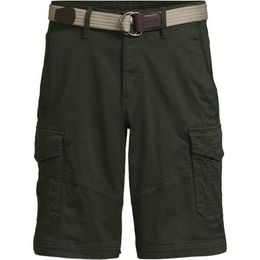 LANDS' END Cargo-Shorts mit G&uuml;rtel, Herren,  Gr&uuml;n, by Lands' End