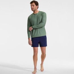LANDS' END Langarm-Badeshirt, Herren,  Gr&uuml;n, by Lands' End
