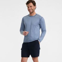 LANDS' END Schnelltrocknende UPF 50 Cargo-Badeshorts, 18 cm, Herren,  Blau, Elasthan/Polyester-Mischung, by Lands' End