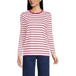LANDS' END Supima-Shirt, Langarm, Damen,  Pink, Baumwolle, by Lands' End