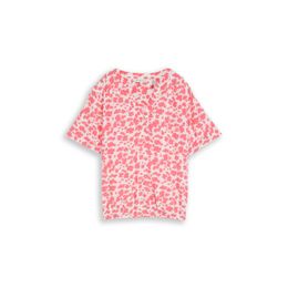 Tom Tailor Damen Bluse mit Muster, rosa, Gemustert, Gr. 40