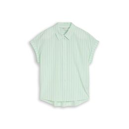 Tom Tailor Denim Damen Bluse mit Streifenmuster, gr&uuml;n, Gestreift, Gr. XS
