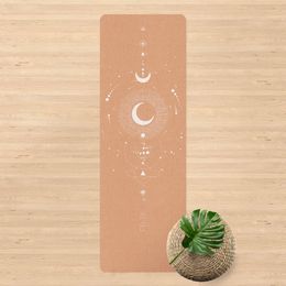 Bilderwelten Yogamatte Kork Unifarben weiss Spr&uuml;che Sportmatte - Wunschname Sternenkonstellation - Meditation rutschfest