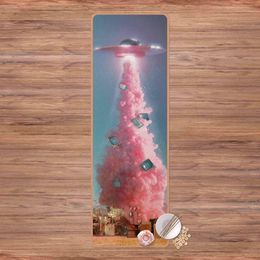 Bilderwelten Yogamatte Kork Vintage rosa originell Sportmatte - Multimedia Ufo - Fahrzeuge rutschfest