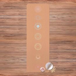 Bilderwelten Yogamatte Kork Orientalisch pastell Spirituell Sportmatte - Sieben Chakren Pastell - Yoga rutschfest