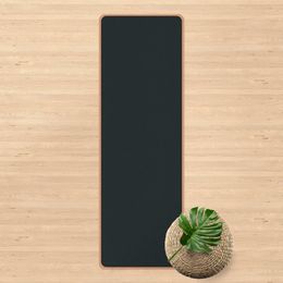 Bilderwelten Yogamatte Kork Unifarben grau Training Sportmatte - Mondgrau - Gymnastik rutschfest