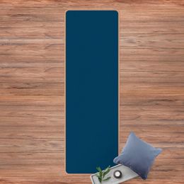 Bilderwelten Yogamatte Kork Unifarben blau Training Sportmatte - Preussisch-Blau - Gymnastik rutschfest