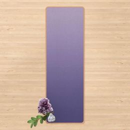 Bilderwelten Yogamatte Kork Illustration blau Training Sportmatte - Farbverlauf Lila - Gymnastik rutschfest