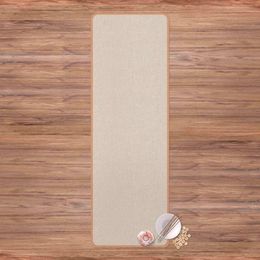 Bilderwelten Yogamatte Kork Unifarben beige Training Sportmatte - Meersand - Gymnastik rutschfest