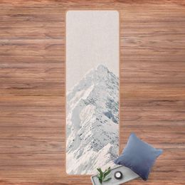 Bilderwelten Yogamatte Kork Motiv weiss Natur Sportmatte - Wei&szlig;e Berge - Berg rutschfest