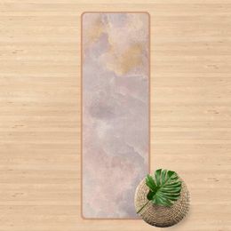 Bilderwelten Yogamatte Kork Motiv grau Training Steinoptik - Onyx Marmor - Beton rutschfest