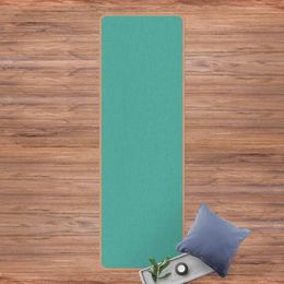 Bilderwelten Yogamatte Kork Unifarben t&uuml;rkis Training Sportmatte - T&uuml;rkis - Gymnastik rutschfest
