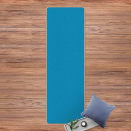 Bilderwelten Yogamatte Kork Unifarben blau Training Sportmatte - Enzian - Gymnastik rutschfest