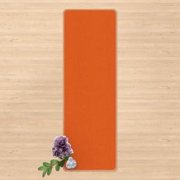 Bilderwelten Yogamatte Kork Unifarben orange Training Sportmatte - Mohn - Gymnastik rutschfest