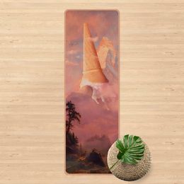 Bilderwelten Yogamatte Kork Vintage rosa Natur Sportmatte - Eisberg - Landschaft rutschfest