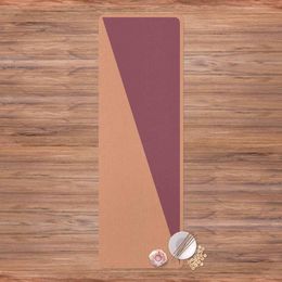 Bilderwelten Yogamatte Kork Unifarben violett Training Sportmatte - Einfaches Mauvefarbenes Dreieck - Geometrisch rutschfest