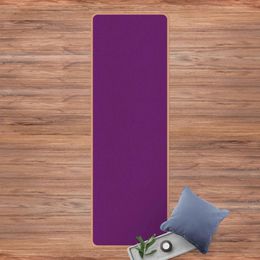 Bilderwelten Yogamatte Kork Unifarben violett Training Sportmatte - Colour Purple - Gymnastik rutschfest