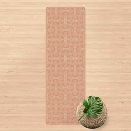 Yogamatte Kork - Art Deco Paris Muster Wei&szlig; - Art Deco weiss Training Sportmatte Geometrisch rutschfest