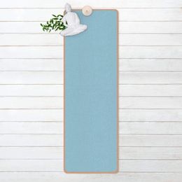 Bilderwelten Yogamatte Kork Unifarben blau Training Sportmatte - Pastellblau - Gymnastik rutschfest
