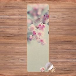 Bilderwelten Yogamatte Kork Motiv rosa Blumen Sportmatte - Farbenfrohe Kirschbl&uuml;ten - Kirschbl&uuml;te rutschfest