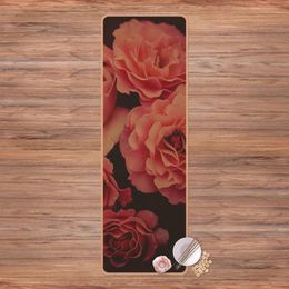 Bilderwelten Yogamatte Kork Landhaus rosa Blumen Sportmatte - Rosentr&auml;ume - Rose rutschfest