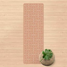 Yogamatte Kork - Art Deco Paris Muster Wei&szlig; - Art Deco weiss Training Sportmatte Geometrisch rutschfest