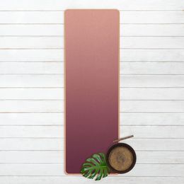 Bilderwelten Yogamatte Kork Illustration beige Training Sportmatte - Farbverlauf Purpur - Gymnastik rutschfest