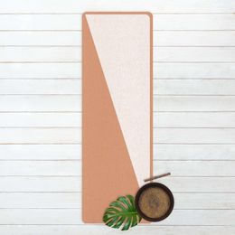 Bilderwelten Yogamatte Kork Unifarben weiss Training Sportmatte - Einfaches Wei&szlig;es Dreieck - Geometrisch rutschfest