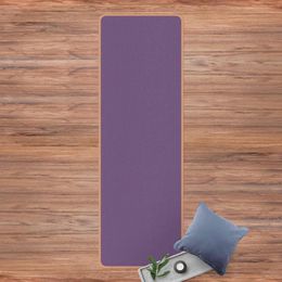 Bilderwelten Yogamatte Kork Unifarben violett Training Sportmatte - Flieder - Gymnastik rutschfest