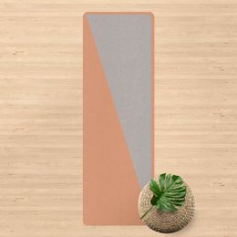 Bilderwelten Yogamatte Kork Unifarben grau Training Sportmatte - Einfaches Graues Dreieck - Geometrisch rutschfest