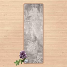 Bilderwelten Yogamatte Kork Motiv grau Training Steinoptik - Industrie-look Betonoptik - Beton rutschfest
