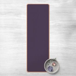 Bilderwelten Yogamatte Kork Unifarben violett Training Sportmatte - Rotviolett - Gymnastik rutschfest