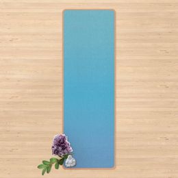 Bilderwelten Yogamatte Kork Illustration t&uuml;rkis Training Sportmatte - Farbverlauf T&uuml;rkis - Gymnastik rutschfest