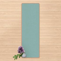 Bilderwelten Yogamatte Kork Unifarben t&uuml;rkis Training Sportmatte - Pastellt&uuml;rkis - Gymnastik rutschfest