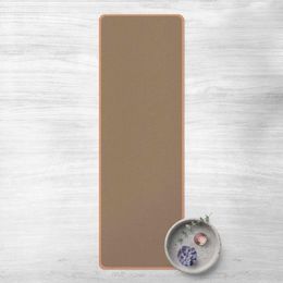 Bilderwelten Yogamatte Kork Unifarben beige Training Sportmatte - Mocca - Gymnastik rutschfest