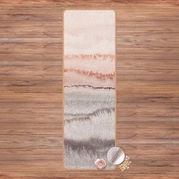 Bilderwelten Yogamatte Kork Illustration grau Training Aquarell - Spiel der Farben Meeresrauschen im Nebel - Gymnastik rutschfest