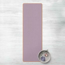 Yogamatte Kork - Lavendel - Unifarben violett Training Sportmatte Gymnastik rutschfest