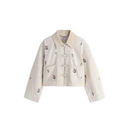 next Jacke Damen Gr&ouml;&szlig;e XXL/XXXL ecru / azur / dunkelgr&uuml;n / rosa Sommerjacke