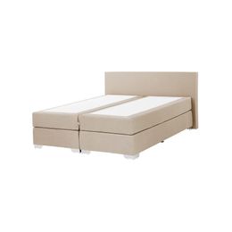 Beliani Doppelbett PRESIDENT in Beige/Silber - (W) 170 x (H) 90 x (L) 210 cm | Gr.: onesize