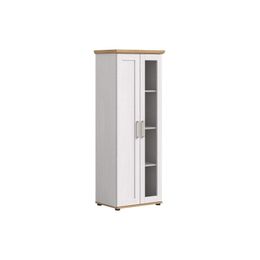 ebuy24 Vitrinenschrank Verona Wei&szlig; 64 x 37 cm | Gr.: onesize
