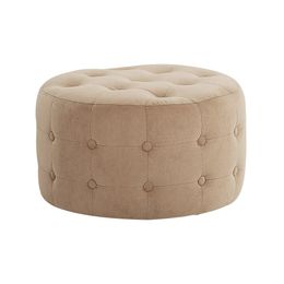 Beliani Pouf TAMPA in Beige - (W) 55 x (H) 30 x (L) 55 cm | Gr.: onesize