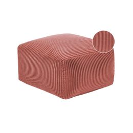 Beliani Pouf MUKKI in Rot - (W) 50 x (H) 30 x (L) 50 cm | Gr.: onesize