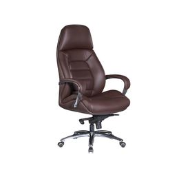 FineBuy B&uuml;rostuhl in Braun / Leder / 67x67x137 | Gr.: onesize