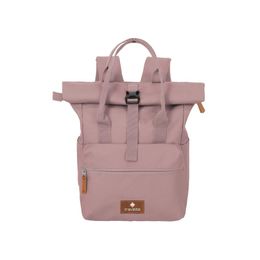 Travelite Basics Short Handle - Rolltop Rucksack 46 cm erw. (black) in smokey rose | Gr.: onesize