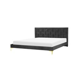 Beliani Doppelbett LIMOUX in Schwarz - (W) 187 x (H) 96 x (L) 213 cm | Gr.: onesize