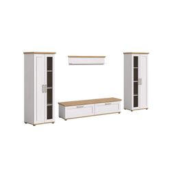 ebuy24 Regalsystem Verona (4-teilig) Wei&szlig; 336 x 40 cm | Gr.: onesize