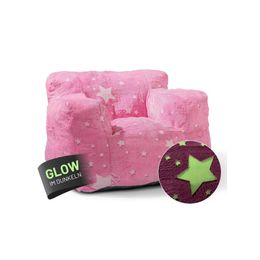 Lumaland Kindersitzsack Glow in the dark pink vakuumiert Pink | Gr.: onesize