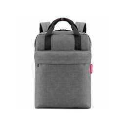 Reisenthel all day - Rucksack M 39 cm (black) in twist silver | Gr.: onesize