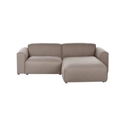 Beliani Ecksofa FAABORG in Beige/Schwarz - (W) 250 x (H) 73 x (L) 162 cm | Gr.: onesize