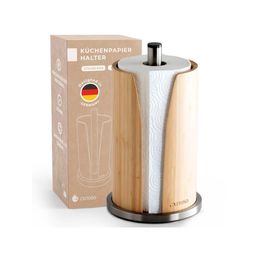Exitoso K&uuml;chenpapier-Halter Bambus/Edelstahl Braun | Gr.: onesize